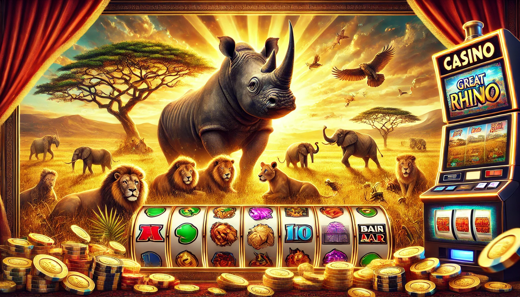 🦏 Great Rhino Slot – Roam the Savanna for Big Wins! 🌍💰